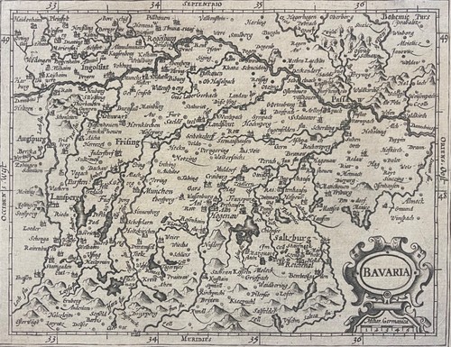 Germany Duchy Of Bavaria Map From 1637 By Mercator-Hondius | eBay