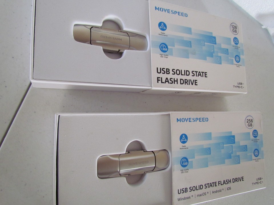 2 MOVESPEED Solid State Flash Drive USB High Speed Type C - 128 / 256 ...