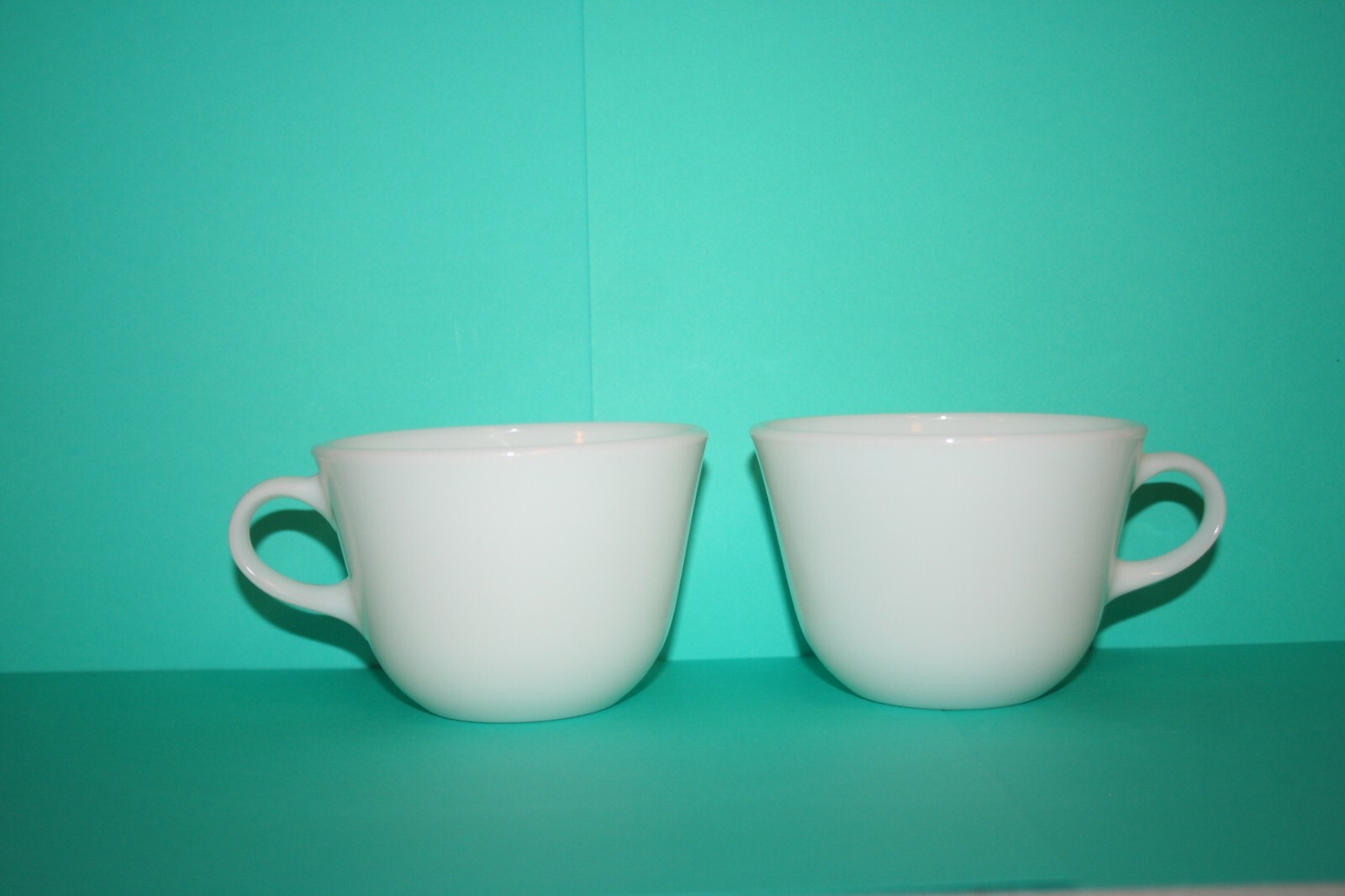 Set 2 Pyrex White Milk Glass Coffee Tea Cup Vintage | eBay