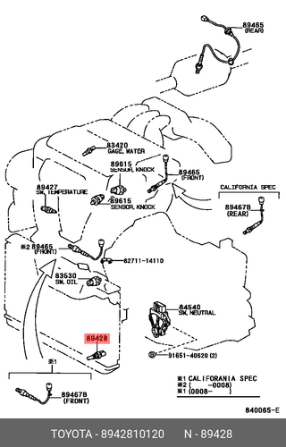 Genuine OE Sensor Assembly Temperature 8942810120 for Toyota 89428 ...