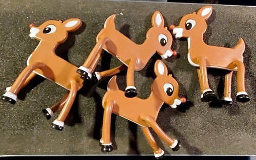 CHRISTMAS HOLIDAY RUDOLPH THE RED NOSED REINDEER BENDY BENDABLE FIGURE ...