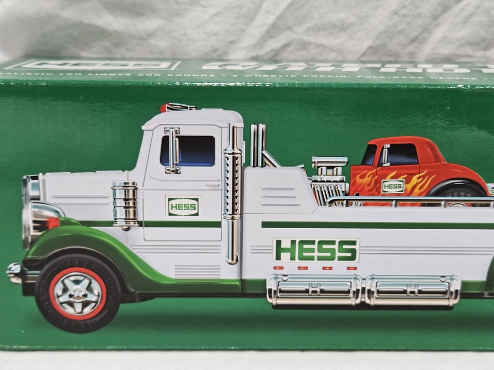 Hess 2022 Flatbed Truck with Hot Rods New In Original Box Lights ...