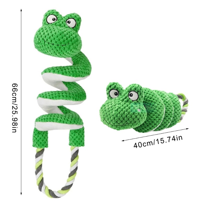 Tear Resistant Frogs Dog Chew Interactively Rope with Squeaker and ...