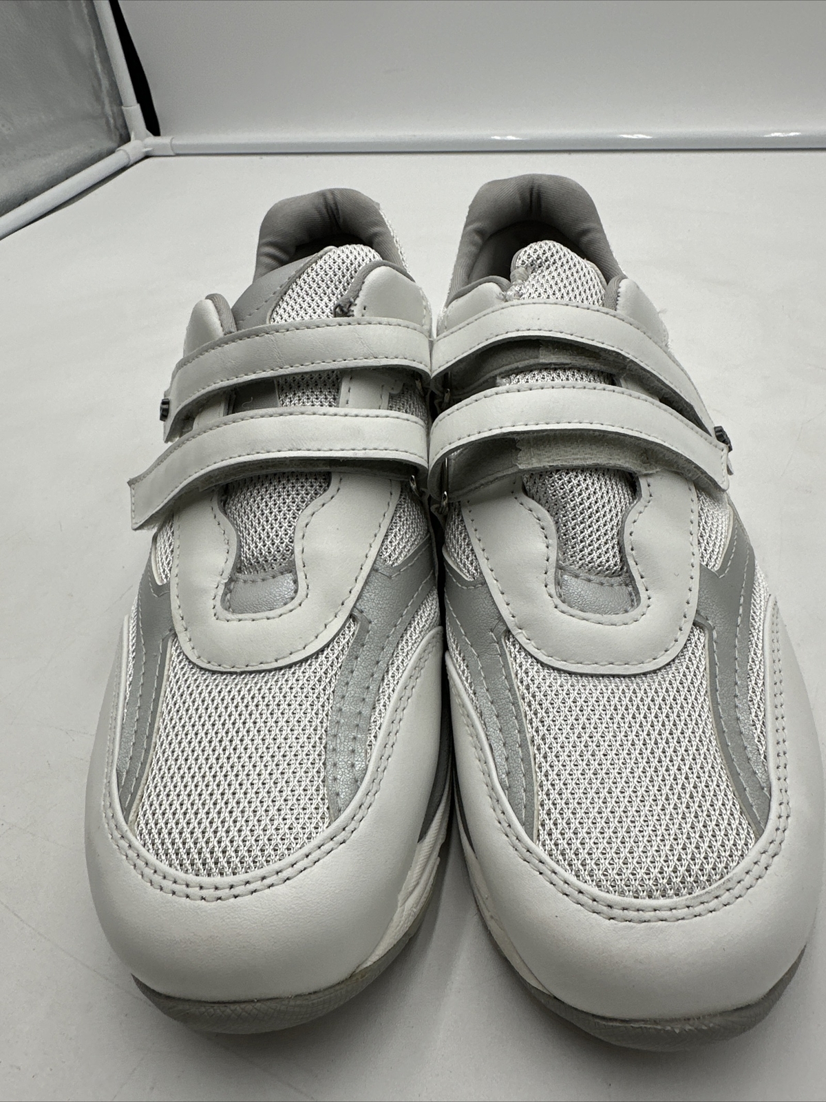 SAS TMV Shoes Women’s Size 9.5N White Leather Walking Adjustable Strap ...