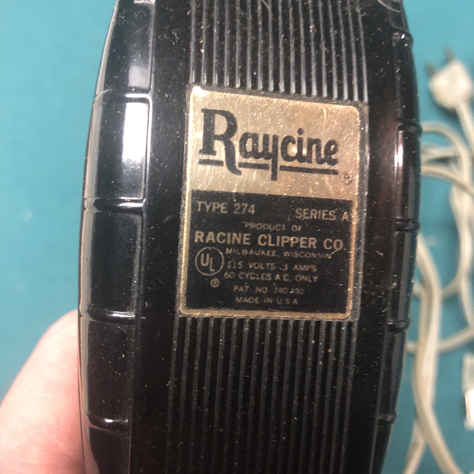 Vintage Raycine Model 274 Electric Hair Clippers by Oster series A ...