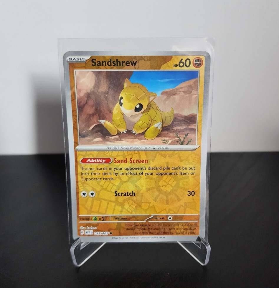 Pokemon TCG Sandshrew Scarlet & Violet - 151 027/165 Reverse Holo ...