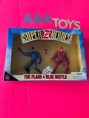 DC Super Heroes The Flash and Blue Beetle with The Atom 1999 | eBay