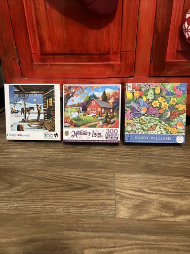 Puzzle Lot 3x Puzzles 300 Piece Each Charles Wysocki Sandy Williams | eBay