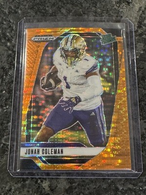 2025 Panini Prizm Draft Picks Washington Jonah Coleman Orange Pulsar ...