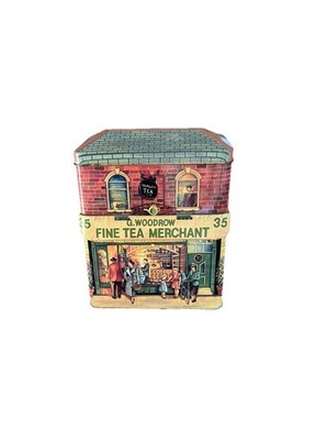 1993 Fine Tea Merchant-Silver Crane Company-Novelty Shaped Vintage Tin ...