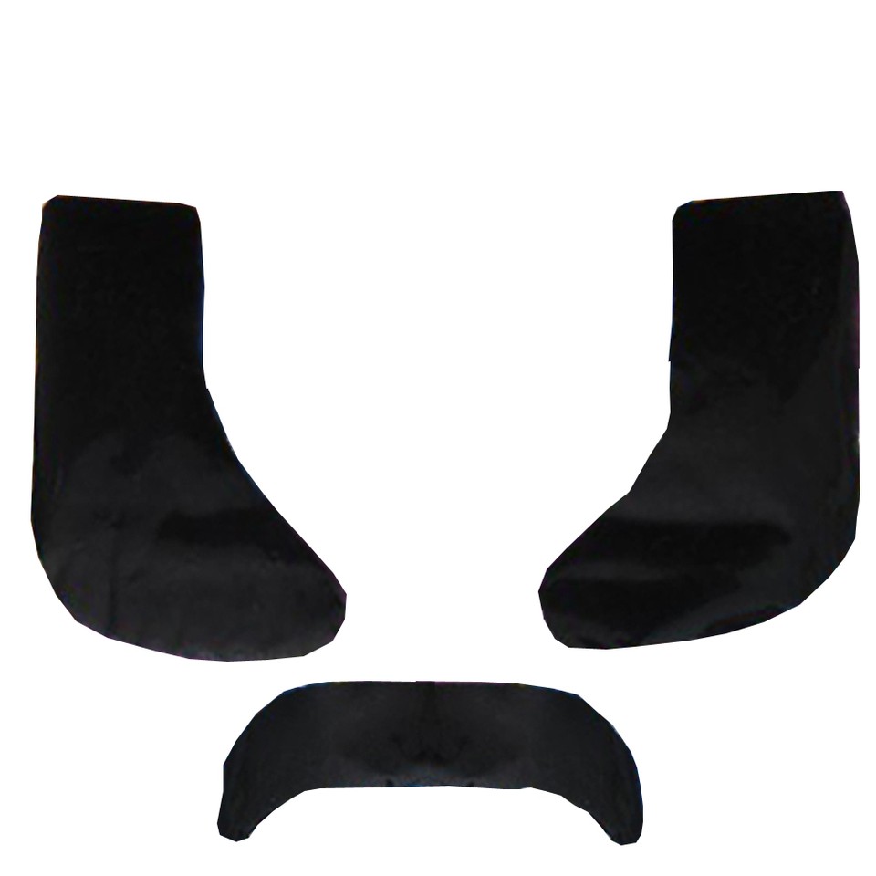 Black Fake Hair Facial Lamb Chop Sideburns & Mustache Costume Accessory ...