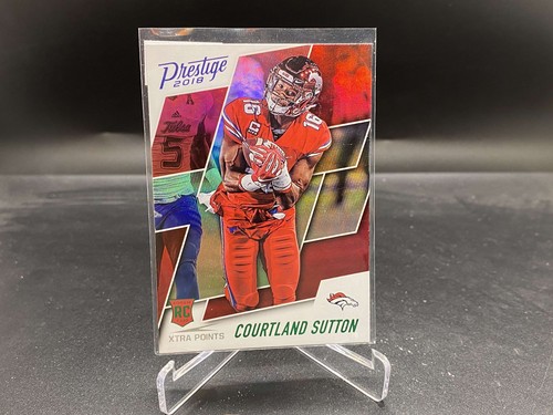 Courtland Sutton 2018 Prestige Xtra Points Green #206 SMU Broncos RC ...