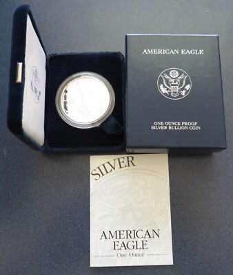 2003 W 1 Oz .999 Silver American Eagle Proof Coin With Box & COA - Item# 7331 | eBay