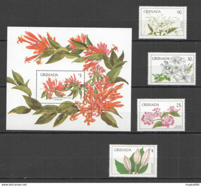 PM024 1984 GRENADA FLORA FLOWERS #1294-97 1SET+1BL MNH | eBay