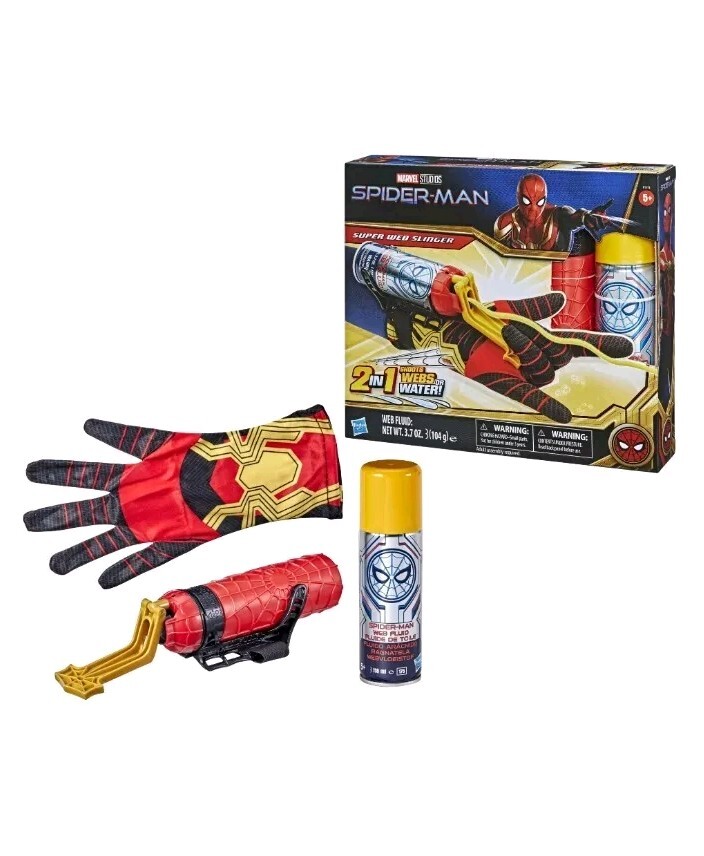 New Marvel Spider-Man Super Web Slinger 2 in 1 Shoots Webs or Water ...