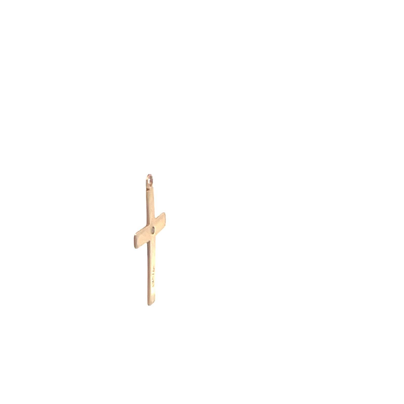 14K Diamond Inset Classic Cross Christian Faith Charm… - Gem