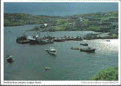 Scalpay, Harris, Outer Hebrides - North Harbour, pier - postcard c ...