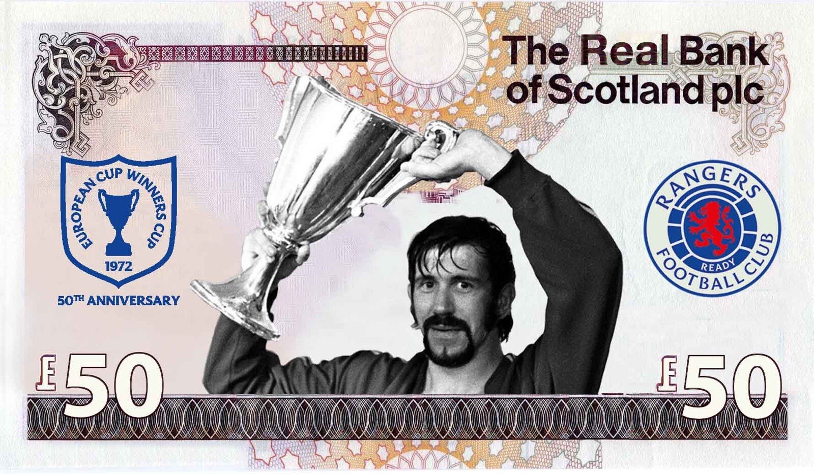 Novelty Rangers Barca Bears Commemorative £50 Banknotes, Smakeroonies ...