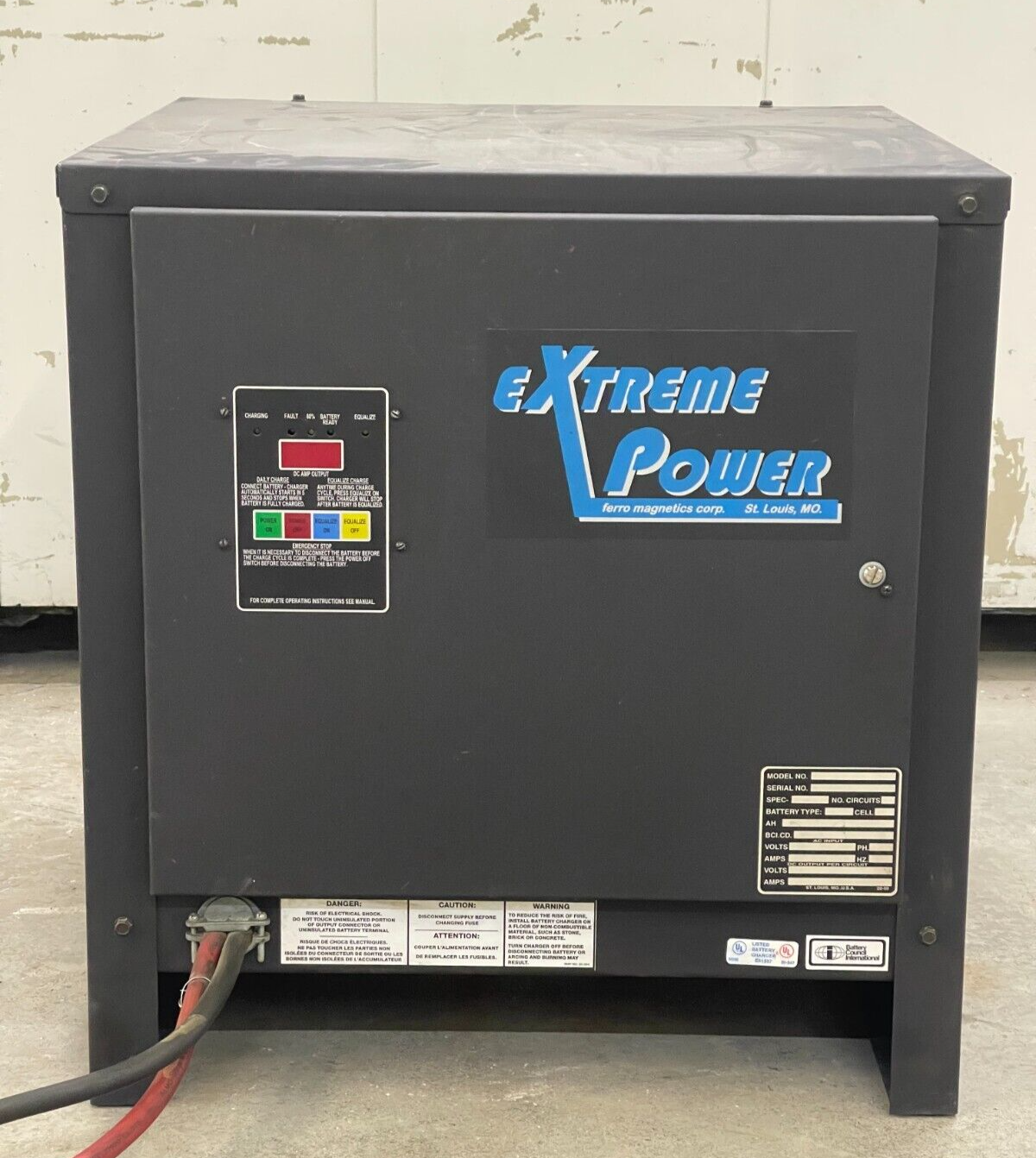 EXTREME POWER FERRO MAGNETICS CORP. LEAD-ACID BATTERY CHARGER HPT12 ...