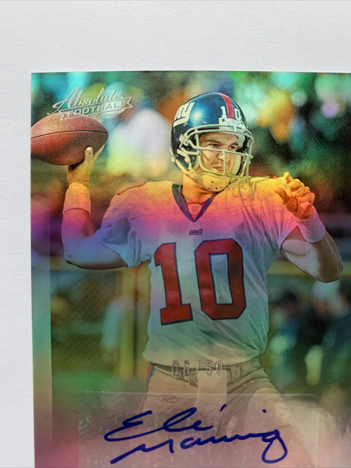 2022 Panini Absolute Football Iconic Ink #’d /50 Eli Manning Autograph ...