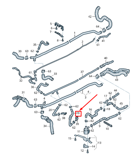 AUDI R8 4S Left Lower Engine Coolant Hose 4S0121545C | eBay