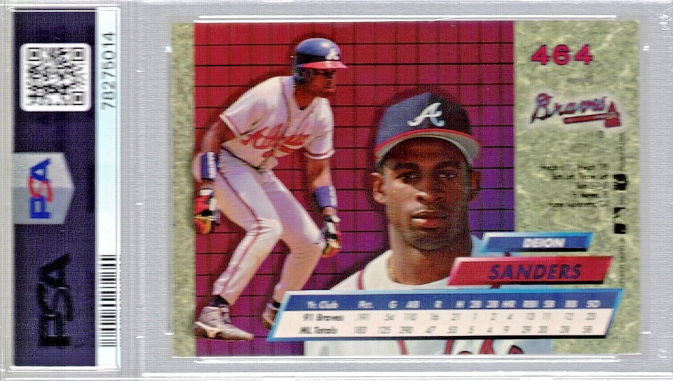 DEION "NEON" SANDERS # 464 1992 FLEER ULTRA-PSA NEAR MINT 7. | eBay