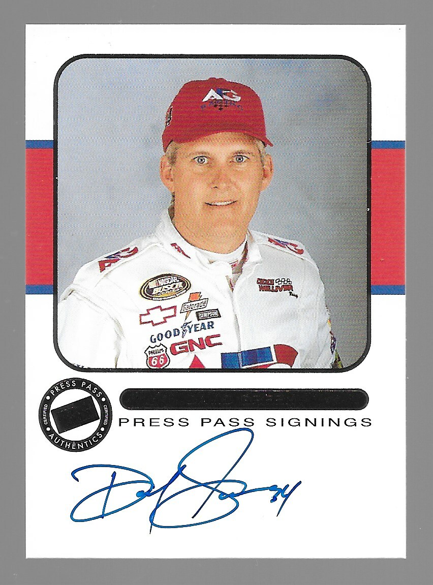 2001 Press Pass Signings David Green Autographed NASCAR Race Card | eBay