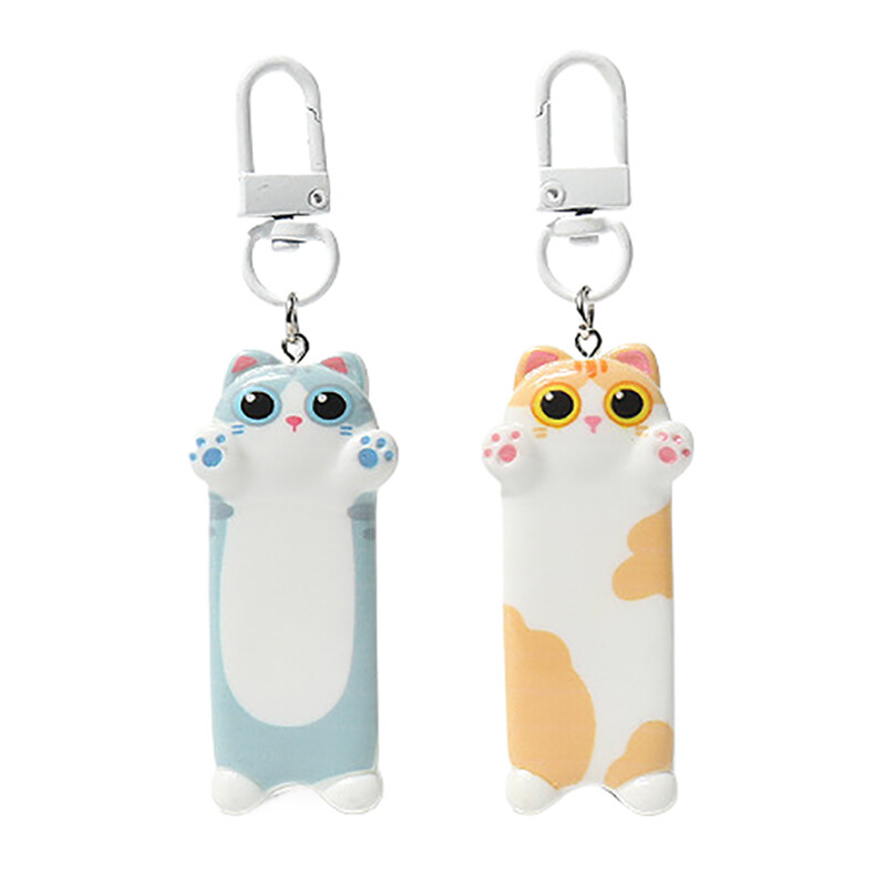 Cartoon Cute Cat Keychain Lovely Animal Keyring For Girls School Bag ...
