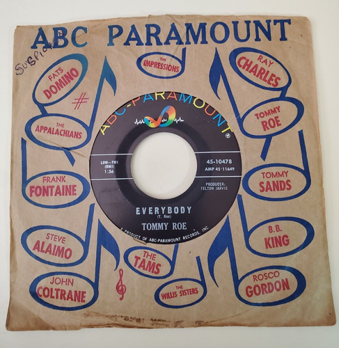 Tommy Roe EVERYBODY (GREAT ROCK N ROLL 45) #10478 PLAYS VG+ | eBay