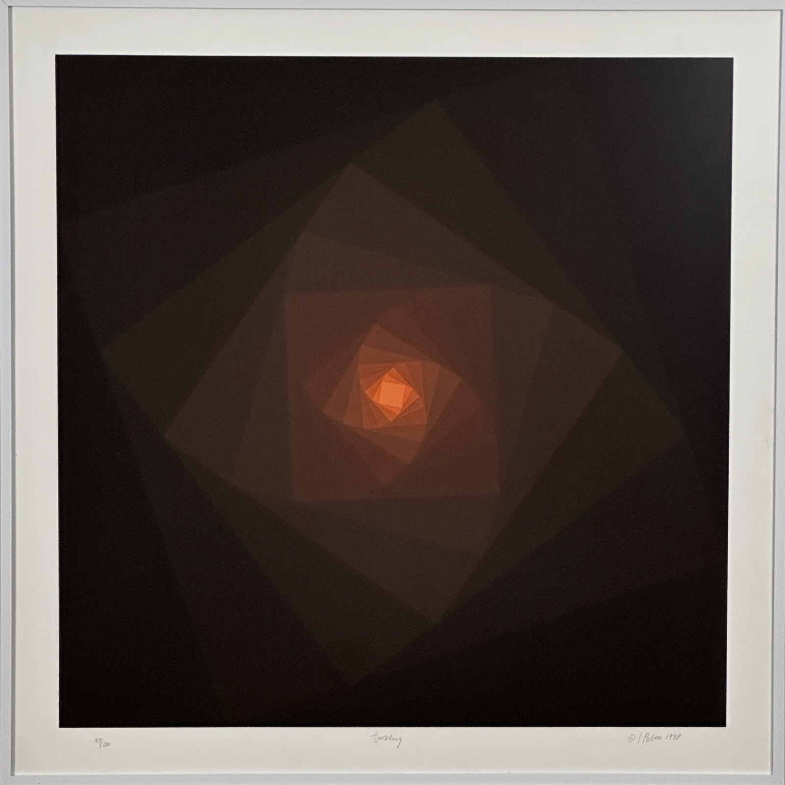 Vintage Op Art/Geometric Screenprint by Jurgen Peters, Signed (1978 ...