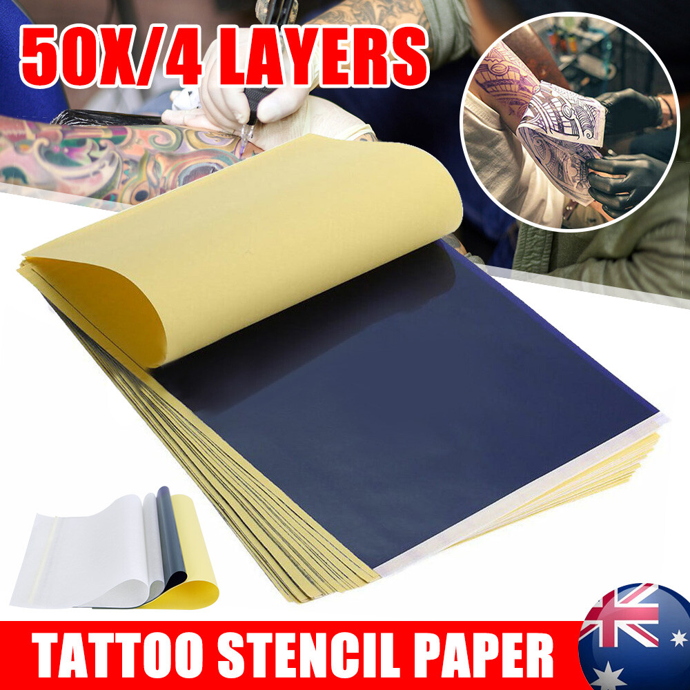 50X Tattoo Stencil Transfer Paper Spirit Thermal Carbon Tracing Copier ...