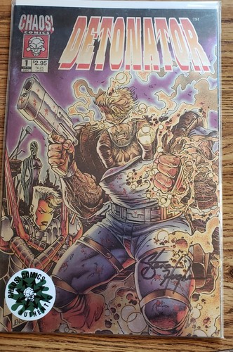 Detonator #1 Chromium Cover Signed by Steven Hughes W/ Chaos Comics COA ...