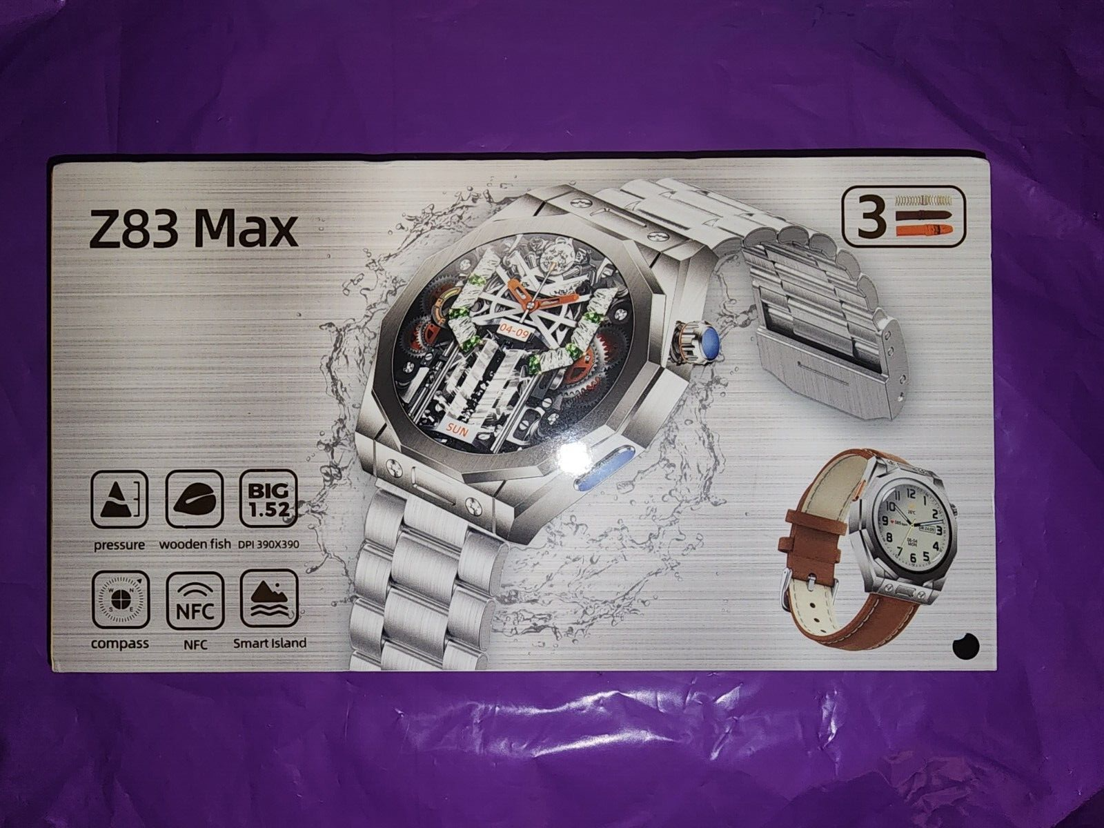 Z83 Max Smart Watch with 3 straps BT 5.3 1.52 inch - Great Gift - 1 ...