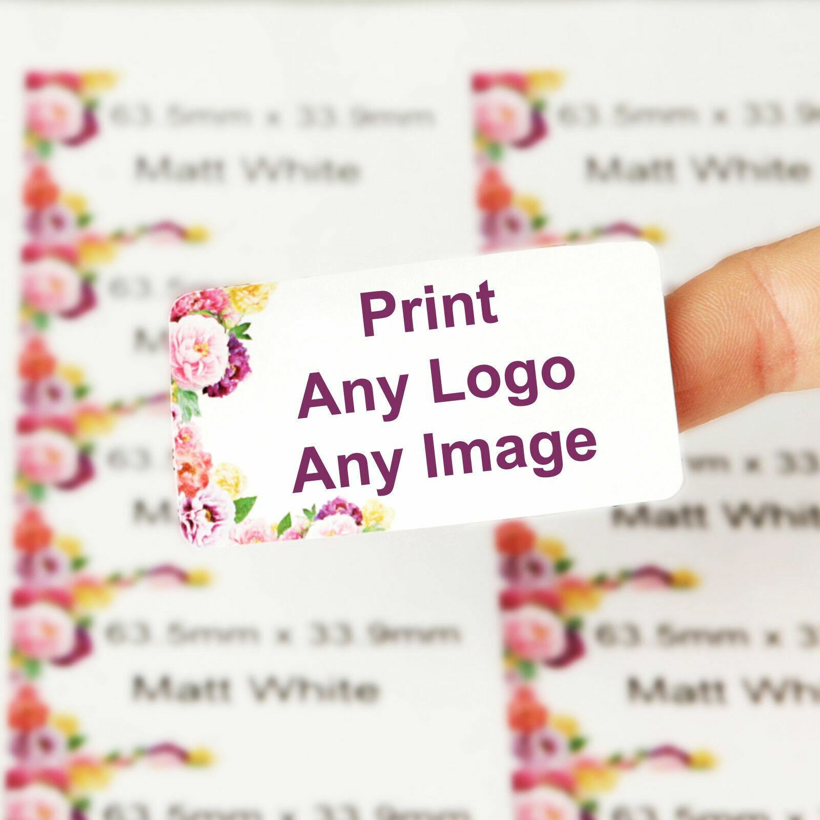 Personalised Custom Logo Large Stickers/Address Labels 64x34mm | eBay