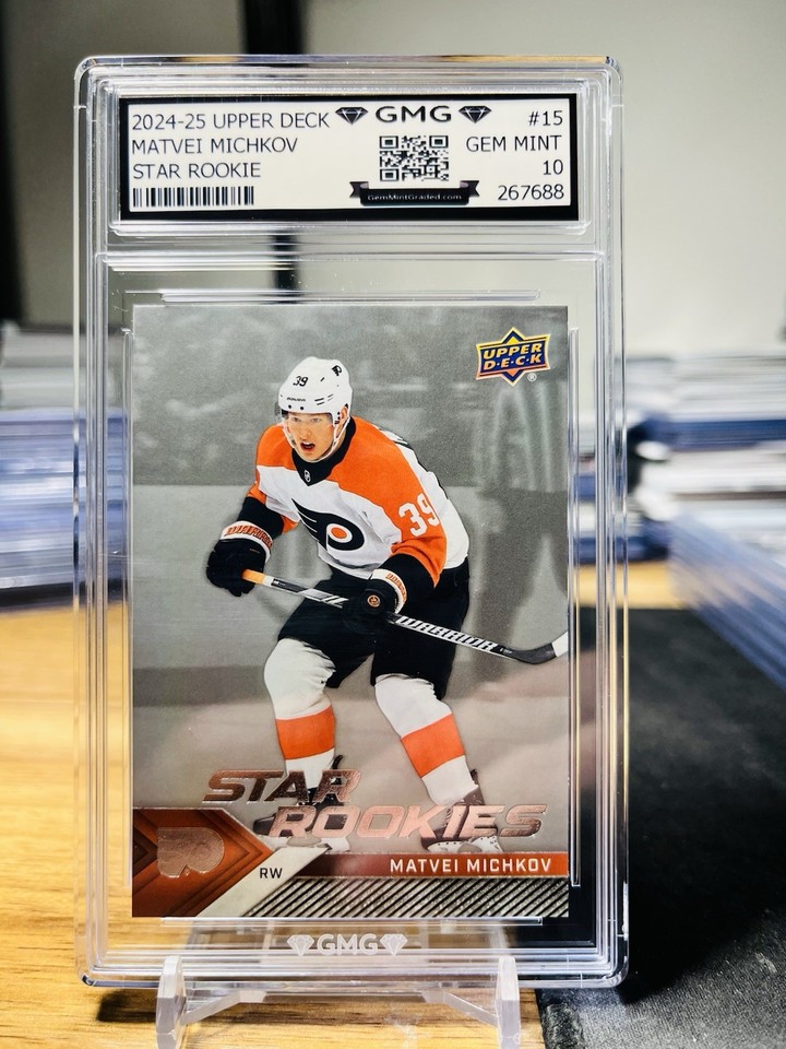 2024-25 Upper Deck Matvei Michkov Star Rookie GMG Graded 10 Gem Mint 💎 ...