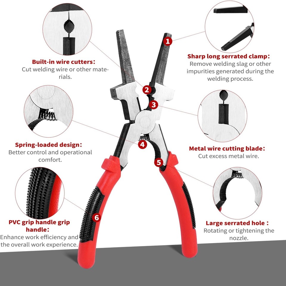 8"MIG Welding Pliers, Multi-functional Carbon Steel MIG Welding Pliers with I... 768399965835| eBay
