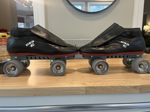 Riedell 395 Redline Quad Roller Speed Skates Sz US 10.5 Exc Cond full ...