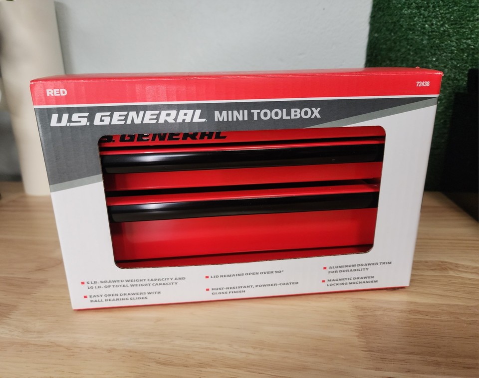 US GENERAL Mini Tool Box Harbor Freight Red #72438 BRAND NEW | eBay