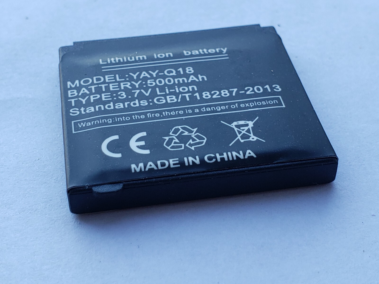 3.7V 500mAh Rechargeable Li-ion Polymer Replacement Battery For Q18 ...