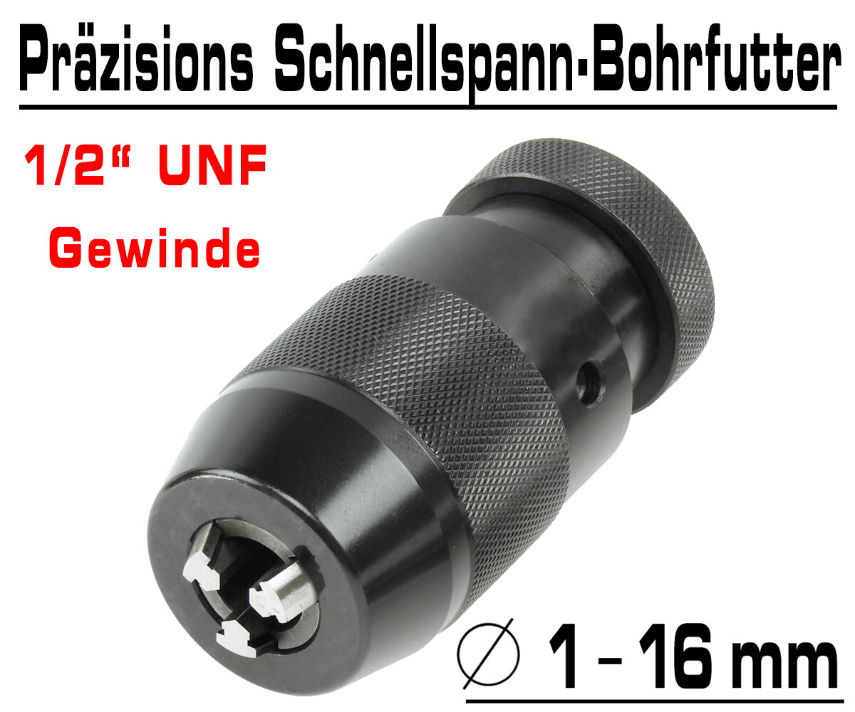 Schnellspann Bohrfutter Tisch Bohrmaschine CNC Futter 1-16mm 1/2" UNF ...