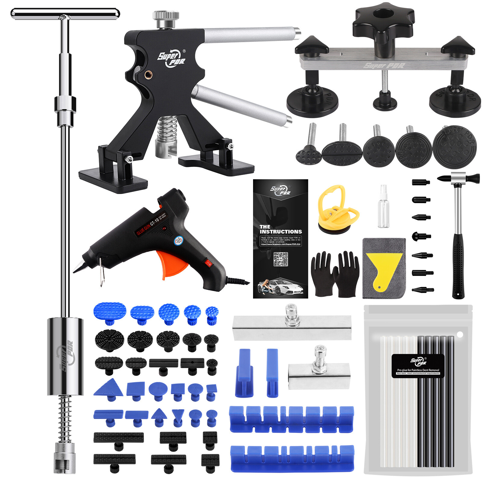 PDR Car Body Dent Puller Hammer Tool Paintless Hail Damage Remover ...