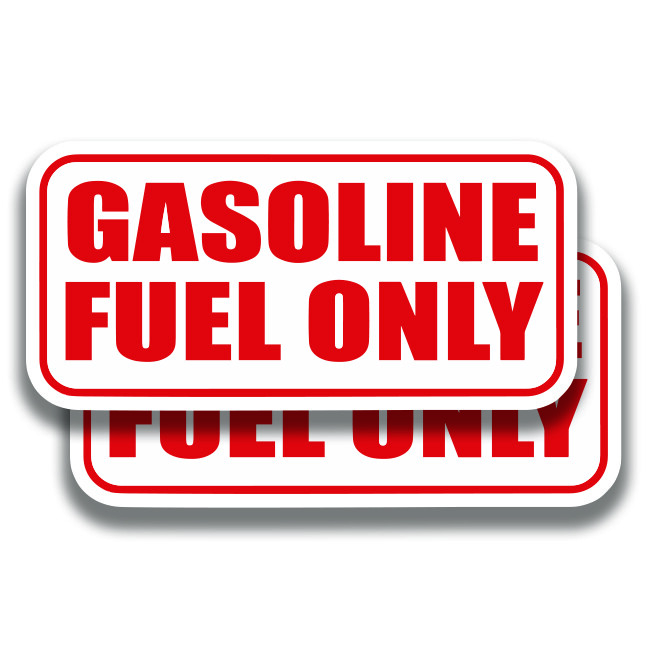 GASOLINE FUEL ONLY DECAL 2 Stickers Bogo Car Bumper Truck 2 for 1 | eBay