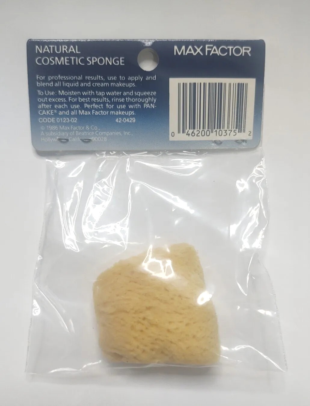 Vtg Max Factor Natural Cosmetic Sponge Hard To Find NEW OLD STOCK 1986 ...