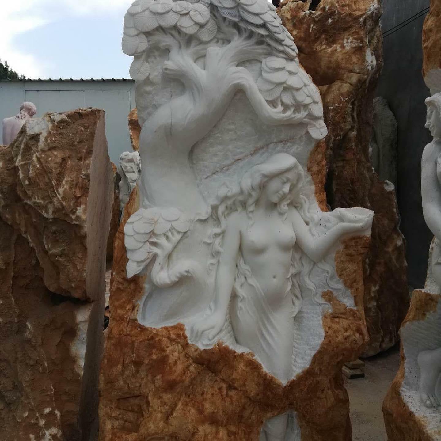 BEAUTIFUL CARVED FIGURATIVE MARBLE STATUE FROM A SOLID BLOCK - MSB7 | eBay