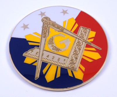 Masonic Philippine 3" Metal decal Emblem 3D Freemason Mason Philippines ...