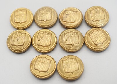 Indian Wars 1886-1887 U.S. Customs Brass Button Covers Lot Of 10 - VERY ...