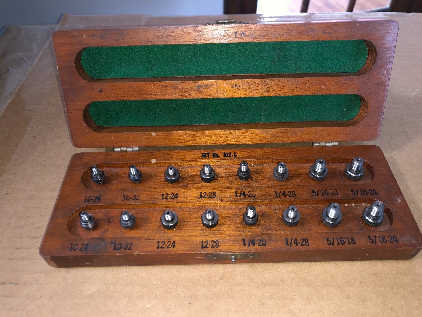 PRECISION JO PLUGS SET NO.102-C 10-24 THROUGH 5/16-24 16 PLUGS SPENCE ...