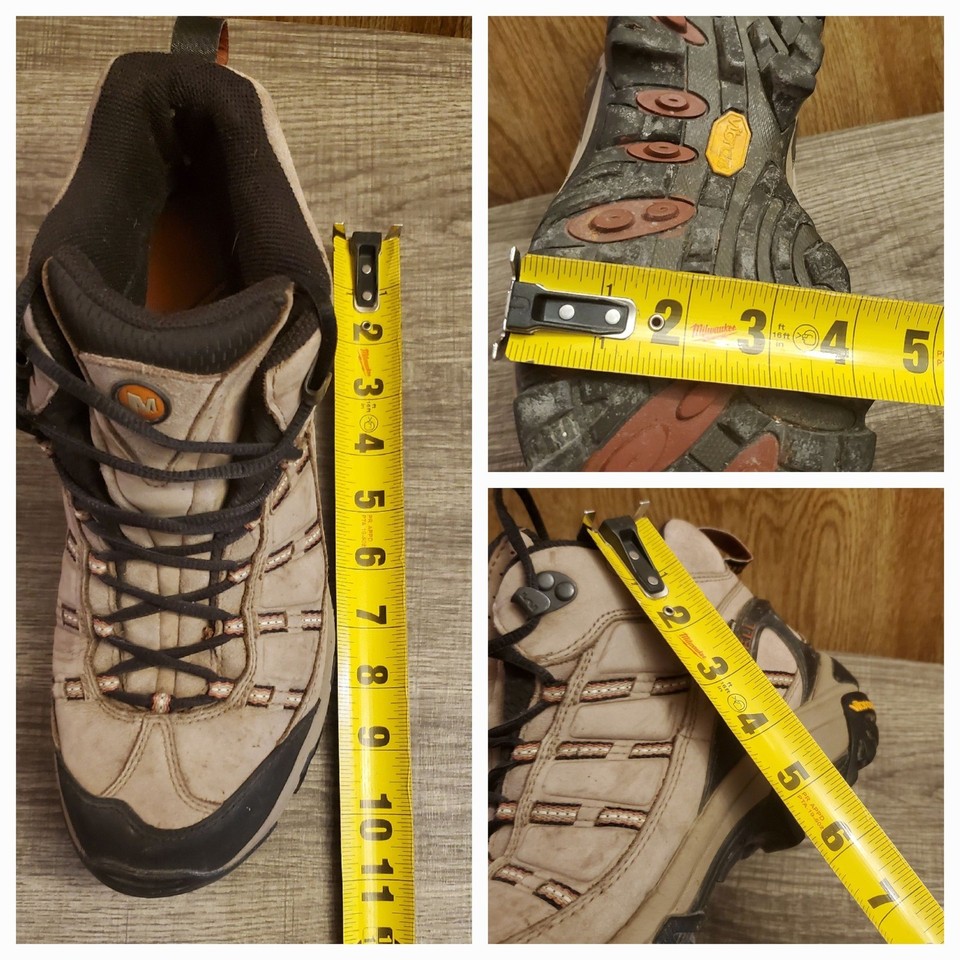 Merrell Outland Mid Waterproof Hiking Boots Mens Size 8 Brown | eBay