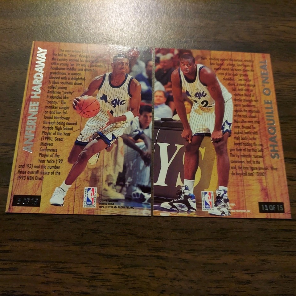 Shaquille SHAQ O'Neal & Anfernee PENNY Hardaway 1993-1994 Ultra FAMOUS ...