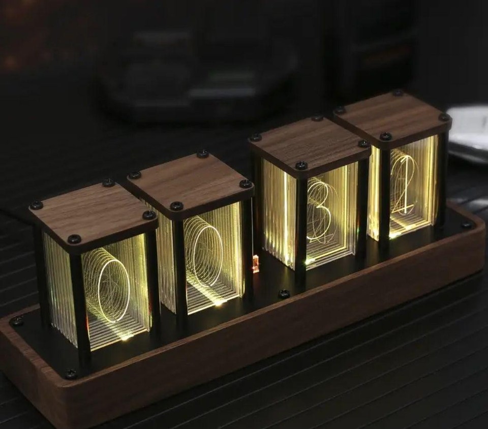 Nixie Tube LED Digital Clock Orange Yellow Display Used | eBay